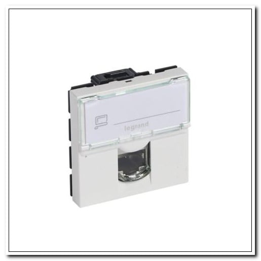 Legrand RJ45 Soket Cat6 UTP 2 Modul Mozaik Beyaz – REF-076564 | Kablolama